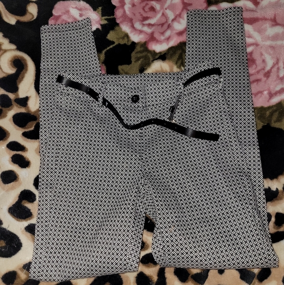 Pants & Jumpsuits | Belted Pattern Dress Pants | Poshmark